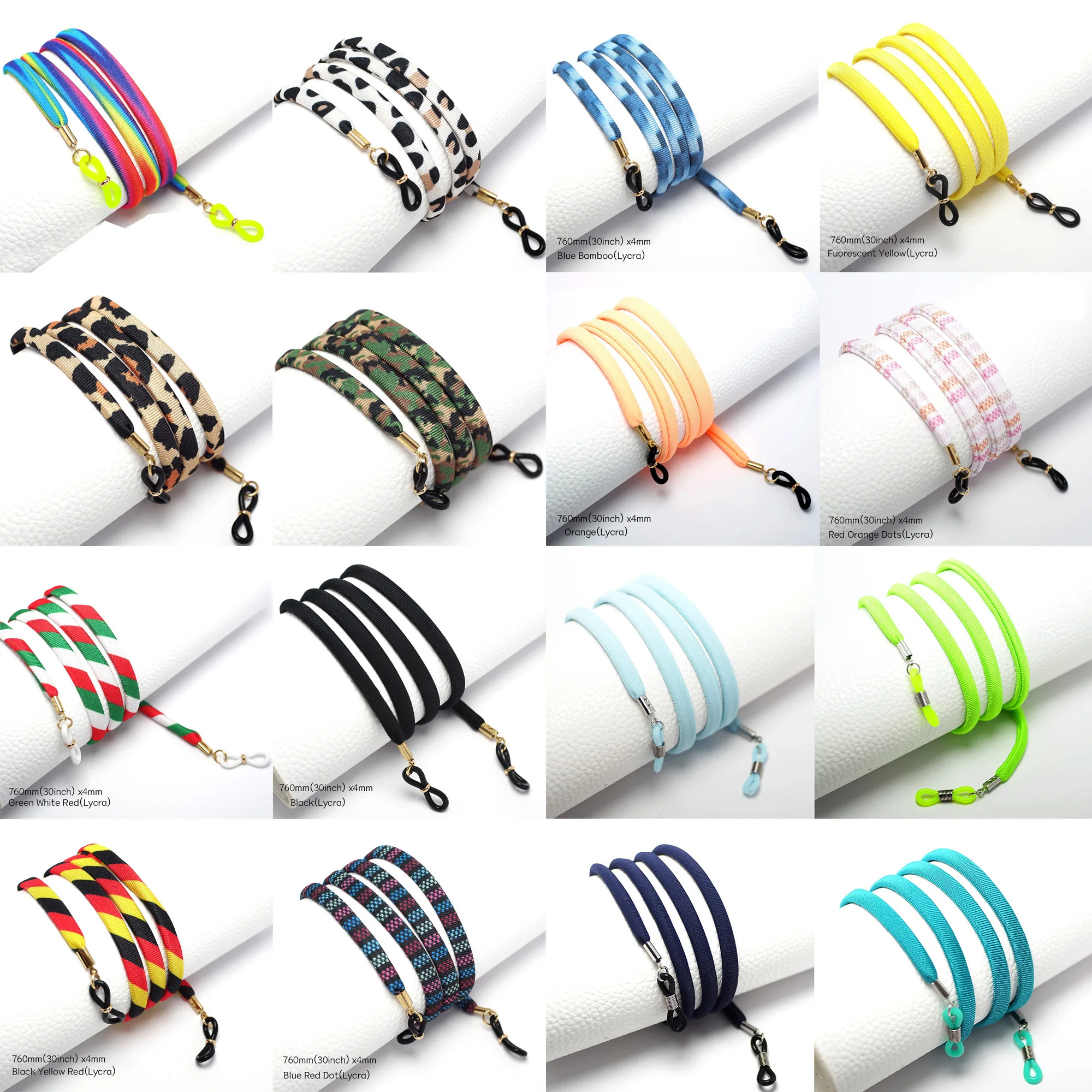 Soft-Leather-Spectacle-Strap-Stitched-Lycra-Cord-Strip-Glasses-Chain ...