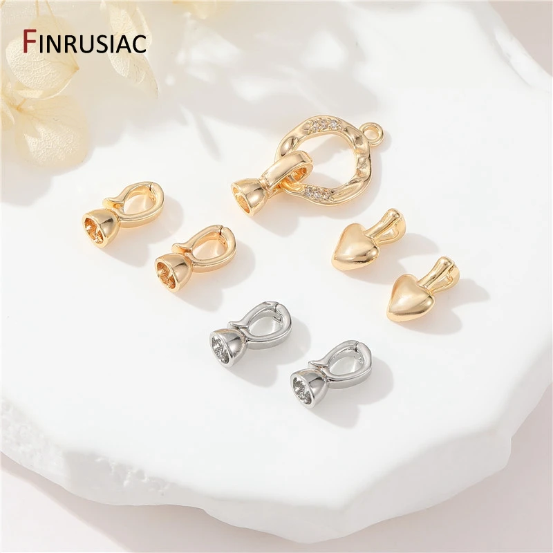 14K-Gold-Plated-Brass-Closure-Fasteners-Lock-Connector-Clasps-For-DIY ...