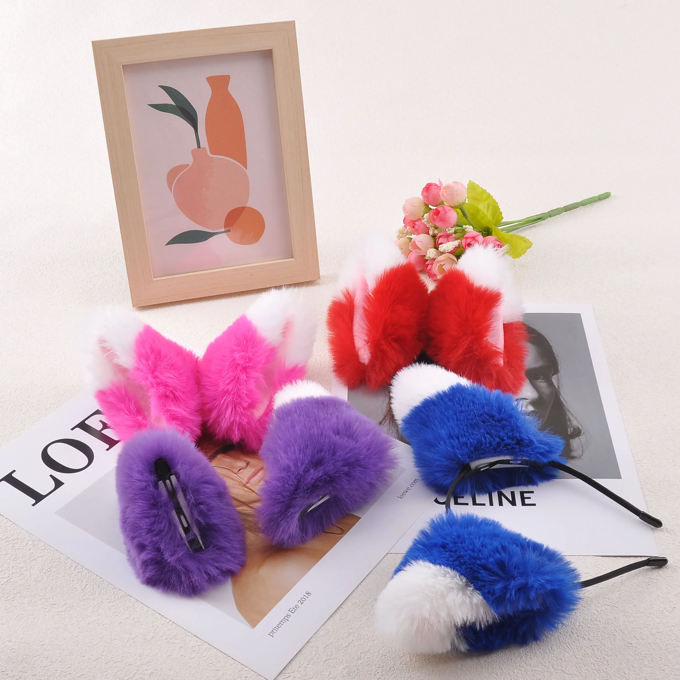 Cat-Ears-Headband-Lolita-Cute-Realistic-Furry-Animal-Faux-Fur-Anime ...