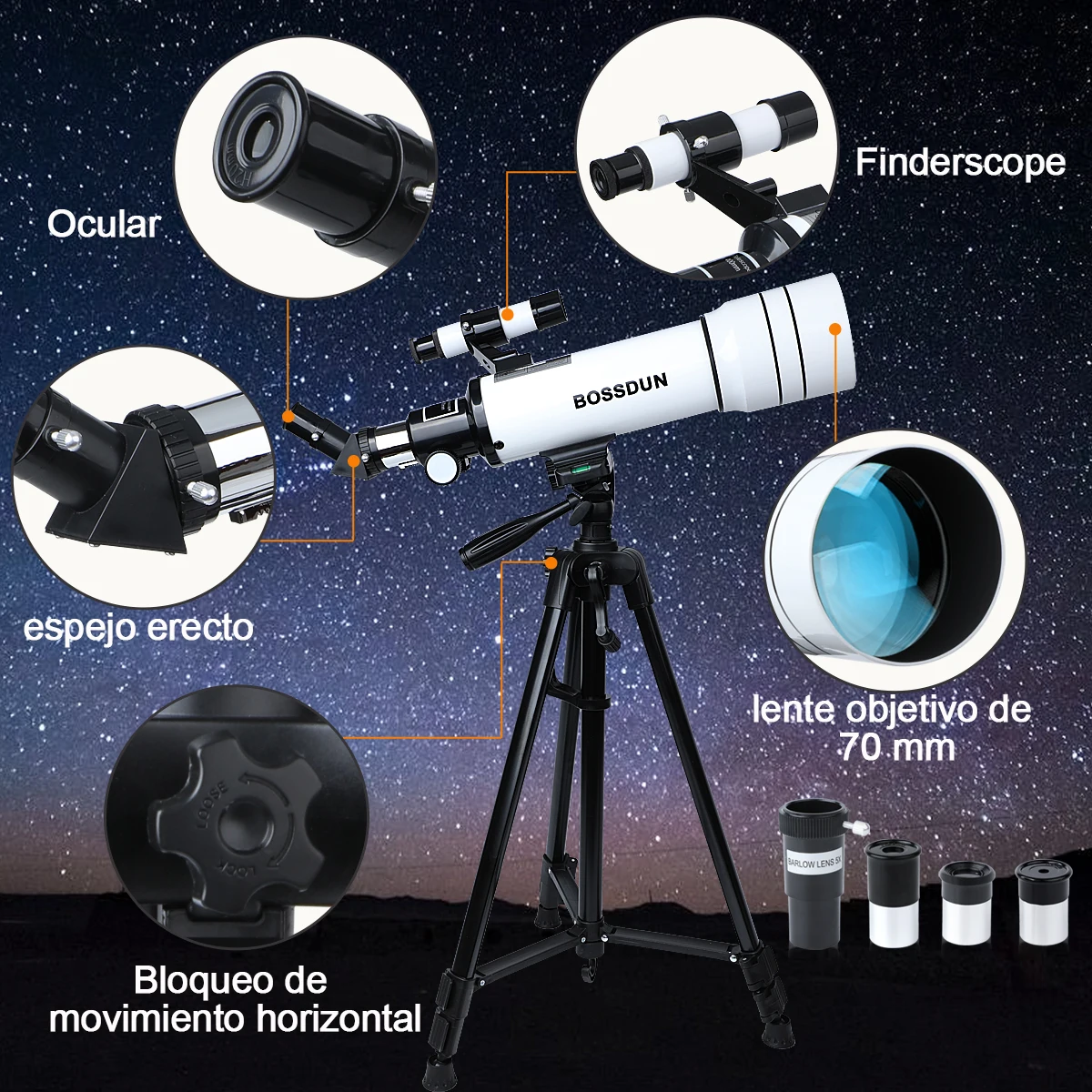 Bossdun 333X Telescopios astronómicos profesionales | Universo Planet