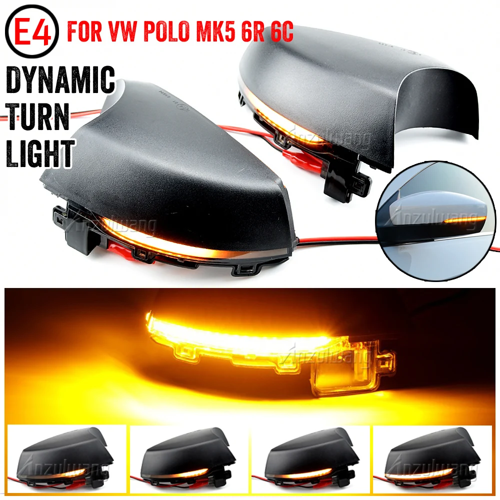 Side Wing Mirror Indicator Dynamic Turn Signal LED Light For Volkswagen ...