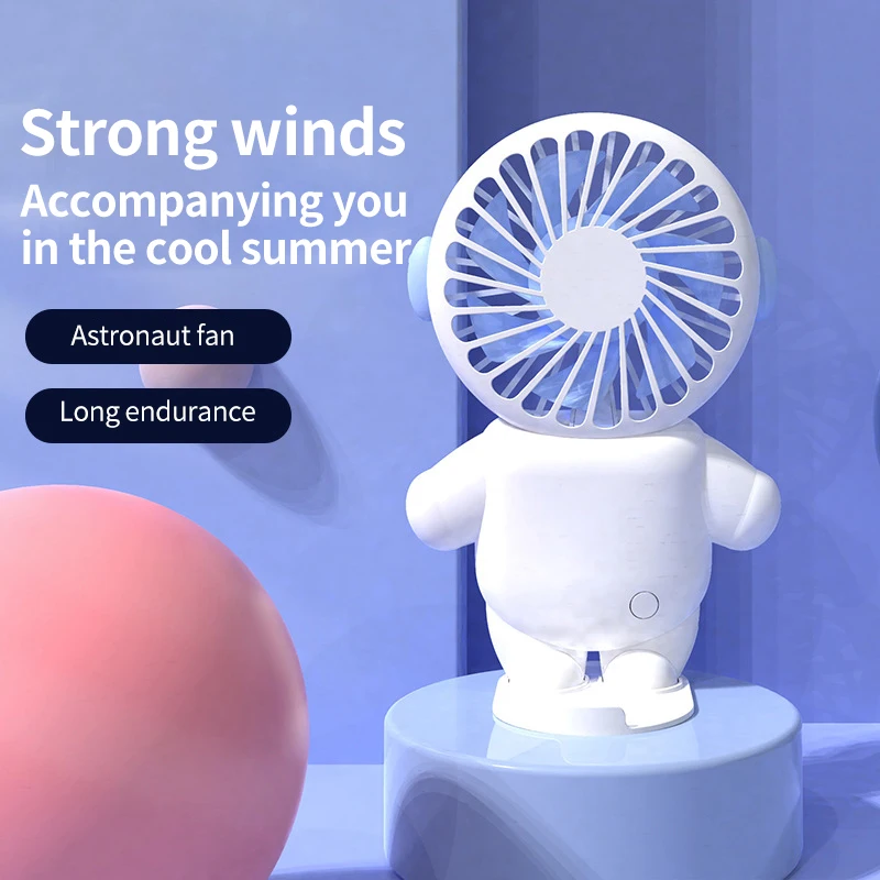 Astronaut-Small-Fan-Spaceman-Cartoon-Usb-Charging-Portable-Mini-Fans ...