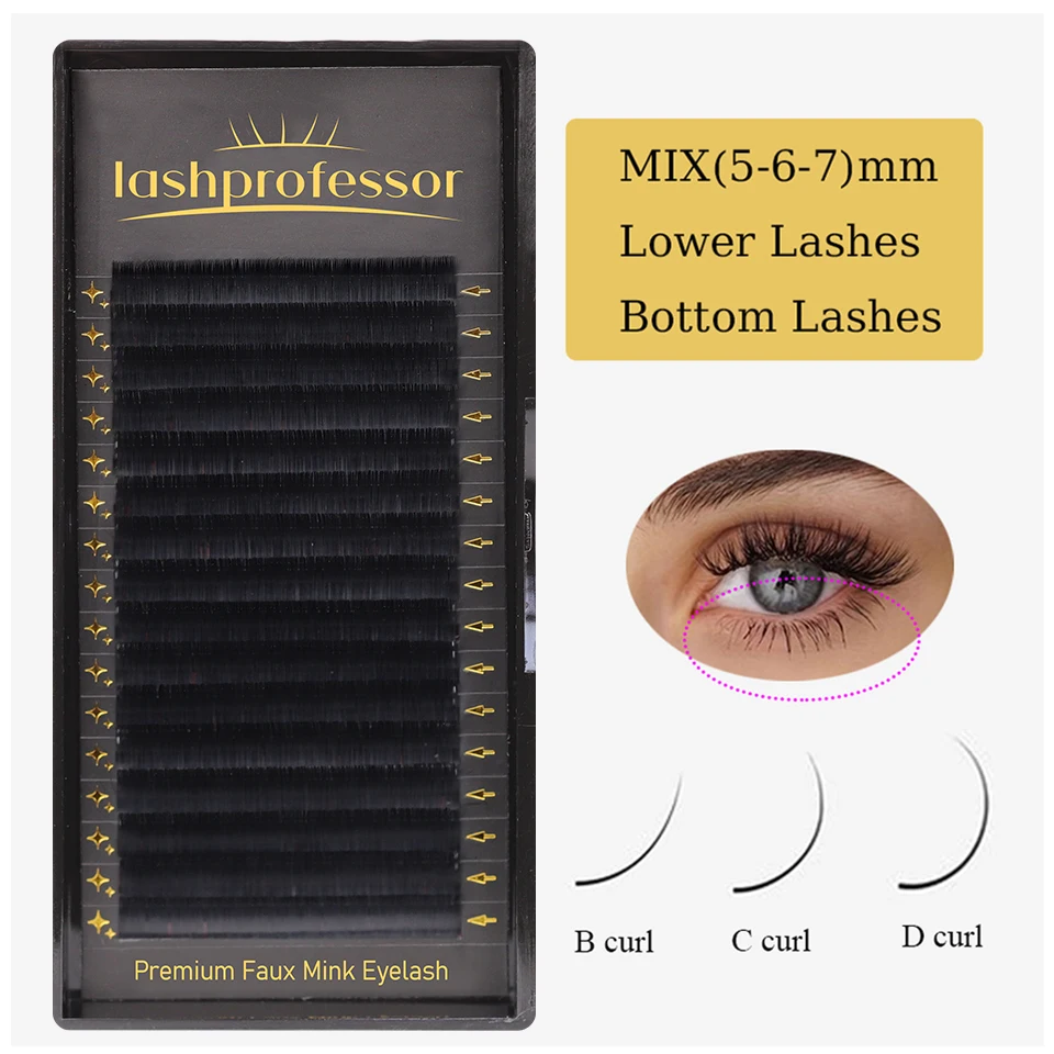 Lashprofessor-Bottom-Lash-Extensions-Mix-5-6-7mm-Under-Eyelash-Short ...