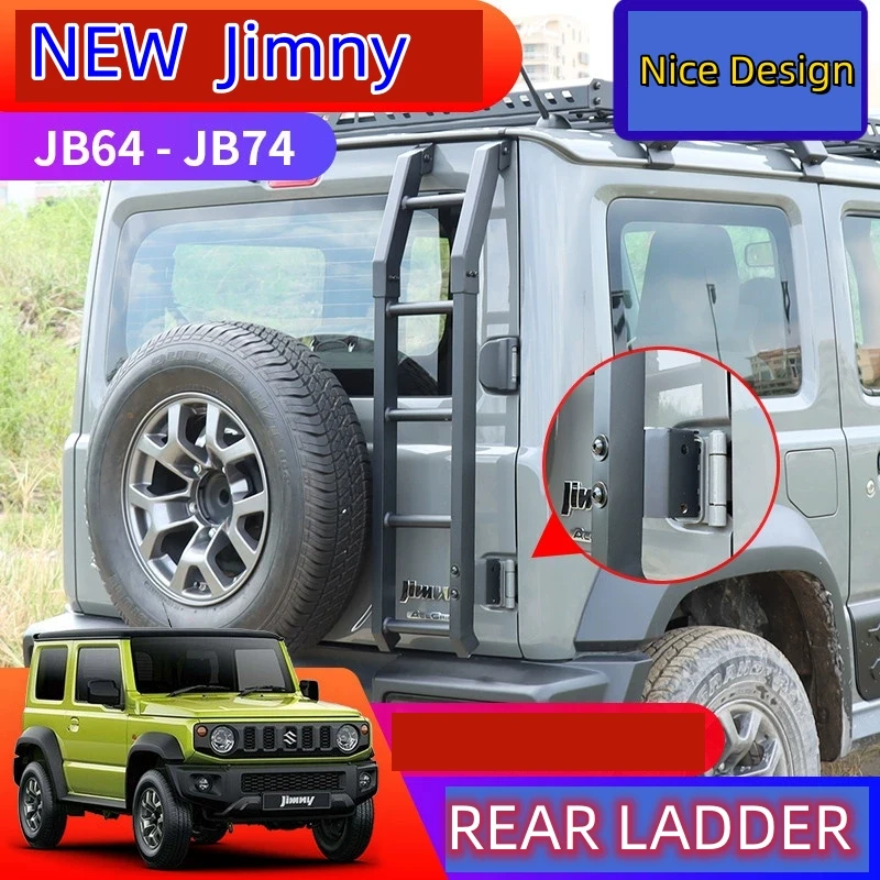 Car Rear Door Ladder For Suzuki Jimny JB74 2019 2020 2021 2022 Tailgate ...