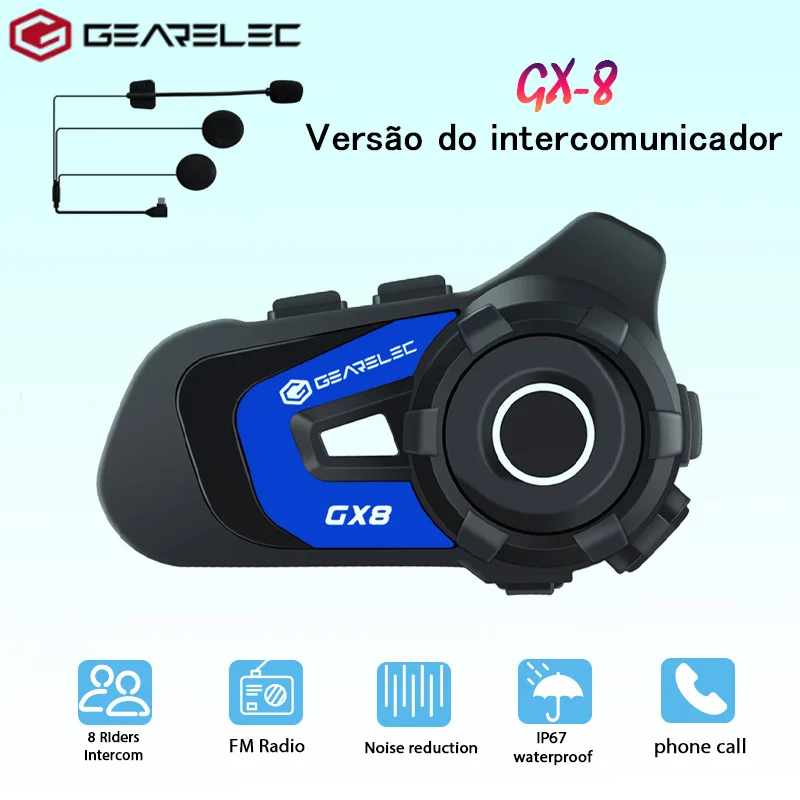 GEARELEC-GX8-Motorcycle-Intercom-Helmet-8-Rider-Bluetooth-Headset ...