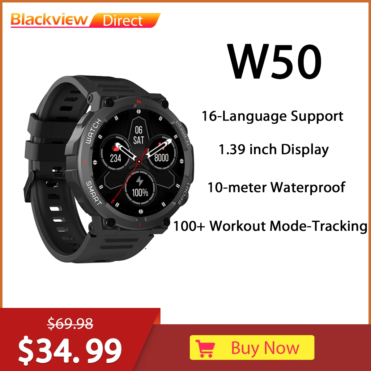 Blackview-W50-Smart-Watch-Bluetooth-Calling-IP86-Waterproof-Touch ...