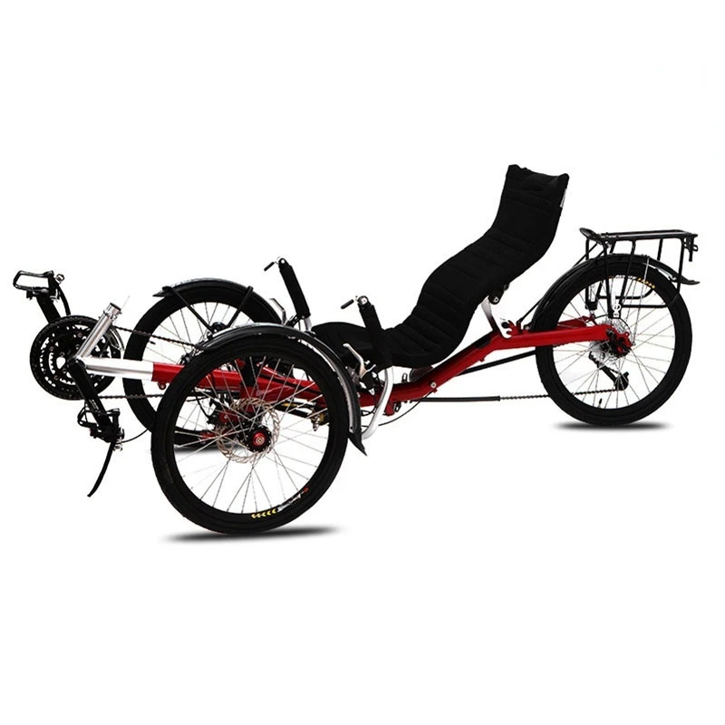 Three-wheel Recumbent Bicycle Reclining Tri-wheel Bike Walking Road ...