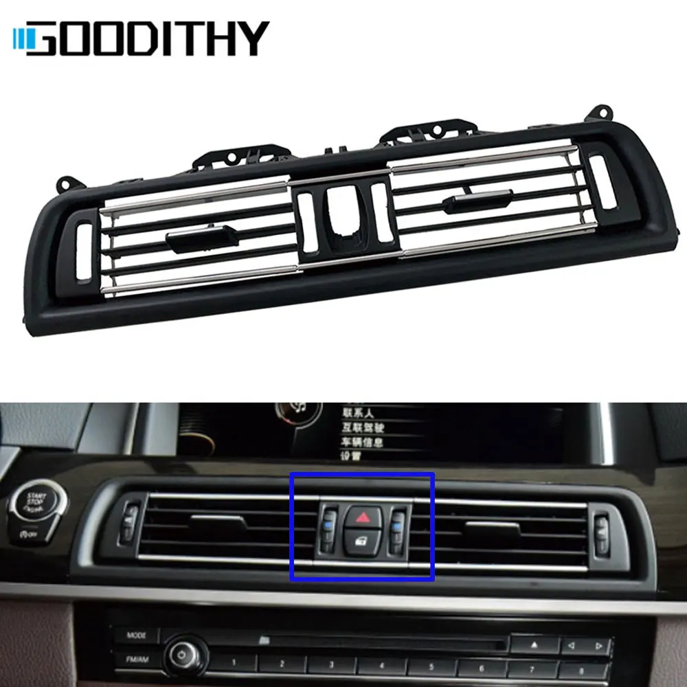 For-BMW-5-Series-F10-F11-Middle-Center-Chrome-Air-Conditioning-Panel-AC ...