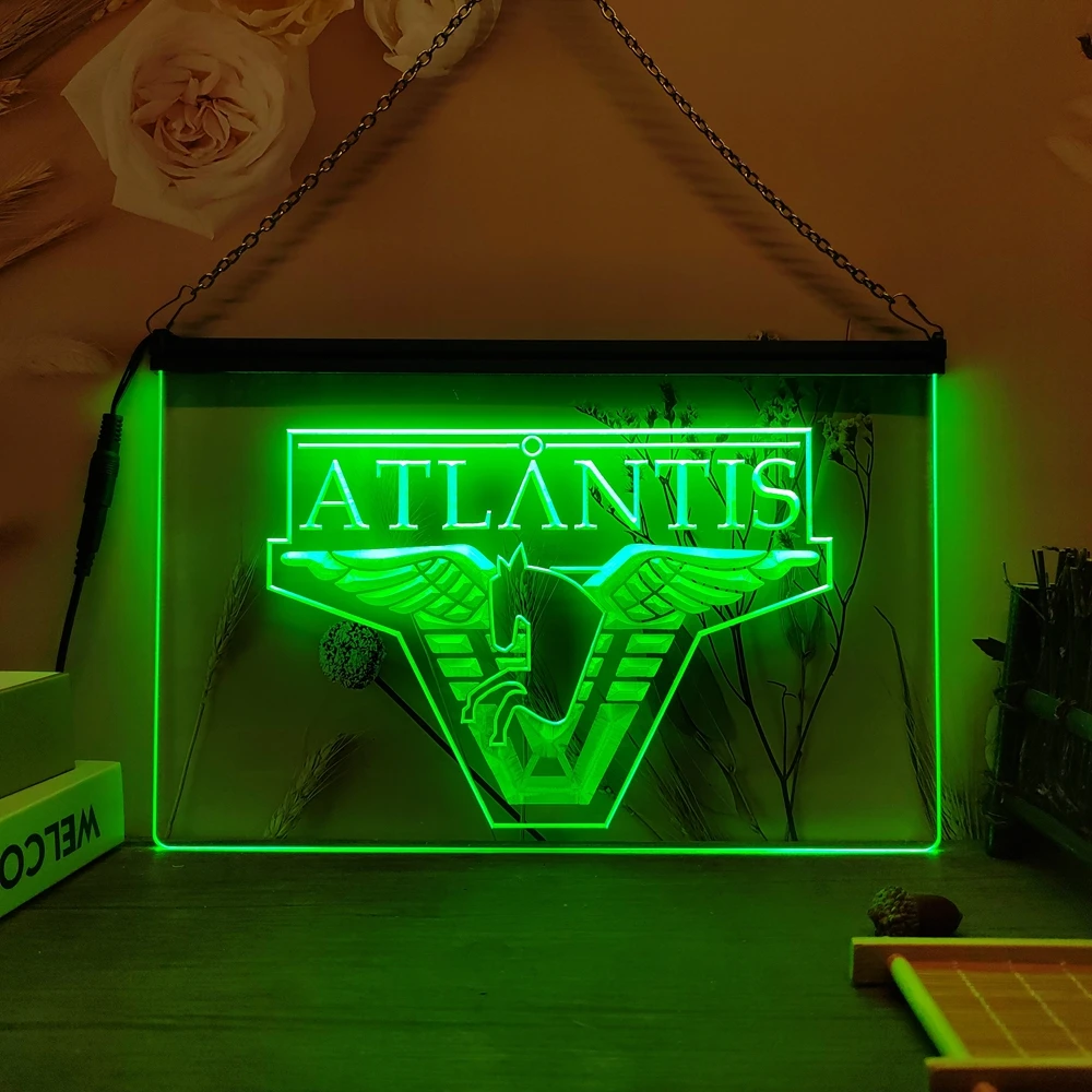 Stargate Atlantis-3D Carving LED Neon Sign Home Decor Wall Wedding ...