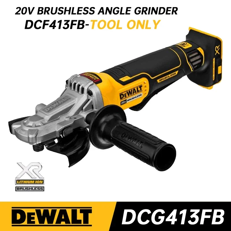 DEWALT DCG413FB Cordless Angle Grinder Paddle Switch 20V 125MM With ...