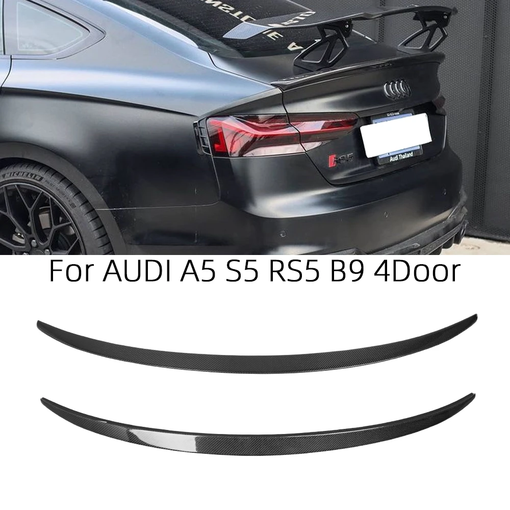 For AUDI A5 S5 RS5 B9 4Door Sportback S Style Carbon fiber Rear Spoiler ...
