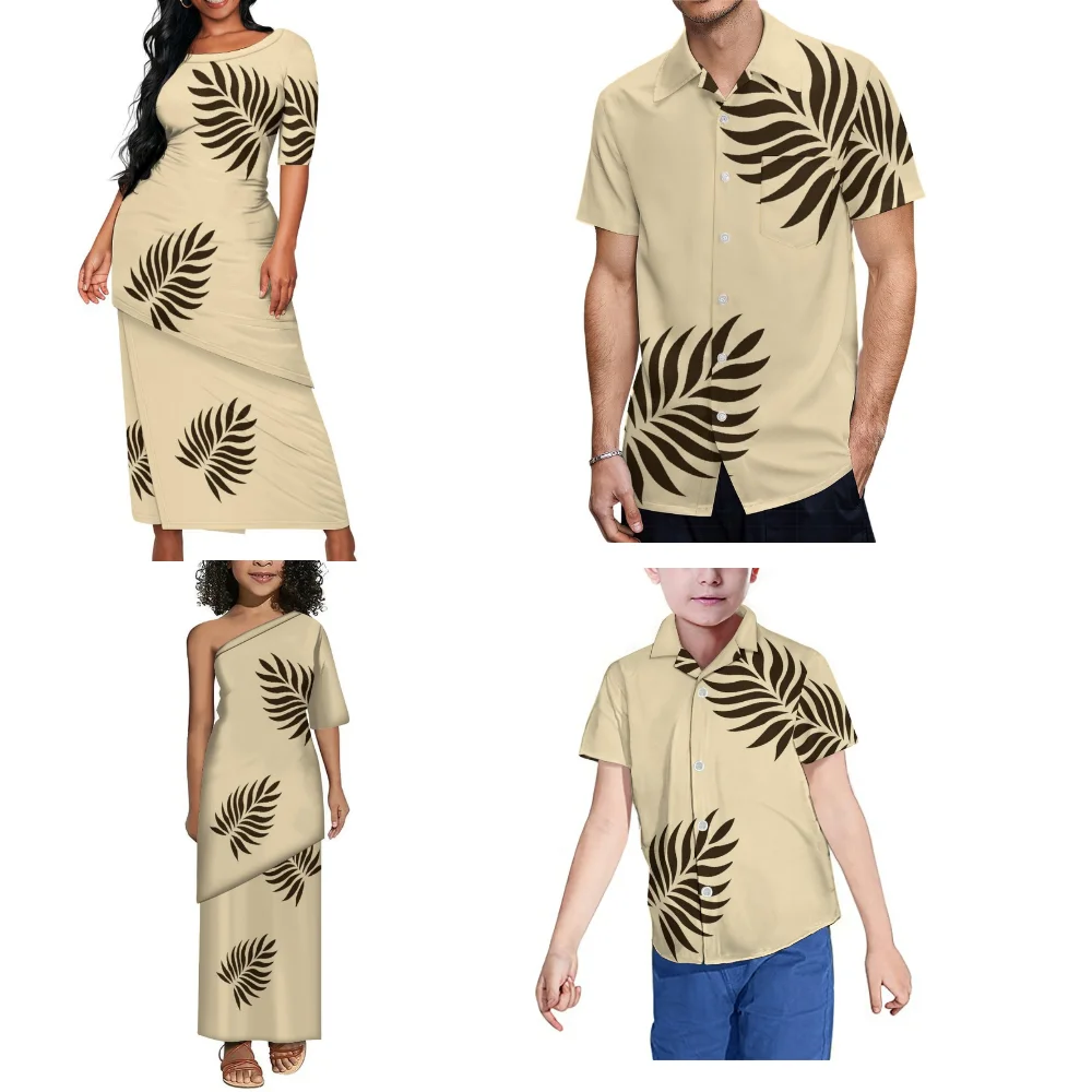 Polynesian Tribe Custom Samoan Party Family Suit Puletasi Traditional ...