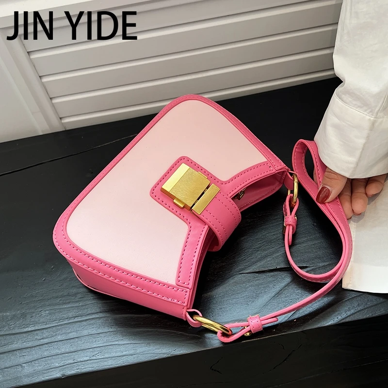 JIN YIDE Solid Color Small PU Leather Shoulder Bags for Women Hit Trend ...