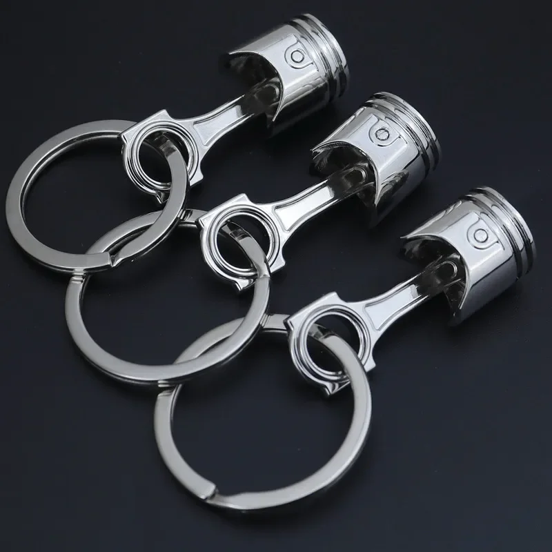 Zinc-Alloy-Engine-Silvery-Piston-Key-Ring-Chain-Keychain-Key-Fob ...