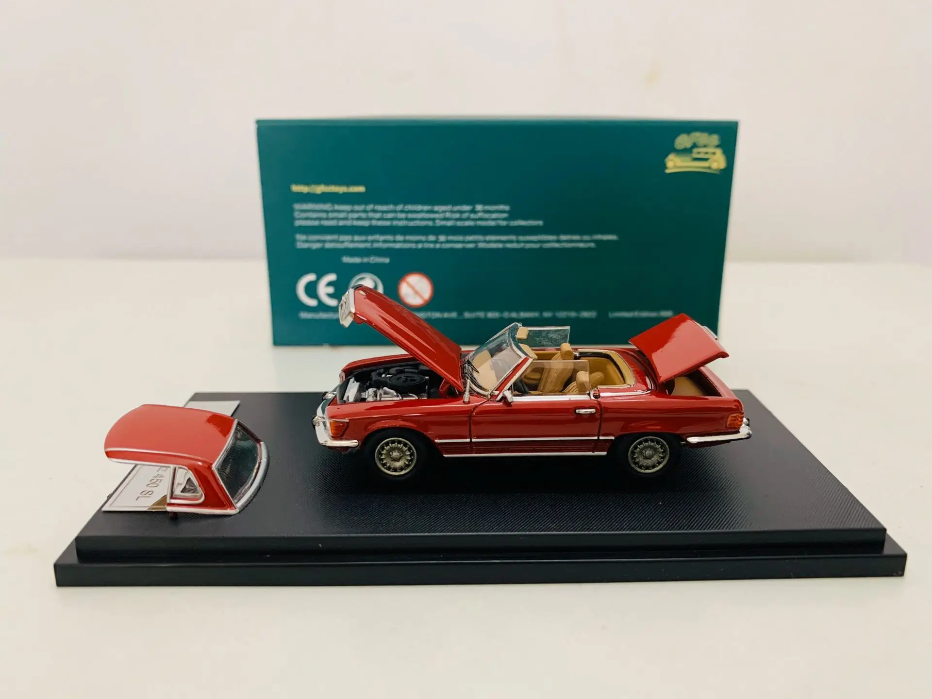 GFCC 1973 450 SL Roadster Hard Top Carro Vermelho Escala 1/64 Modelo ...