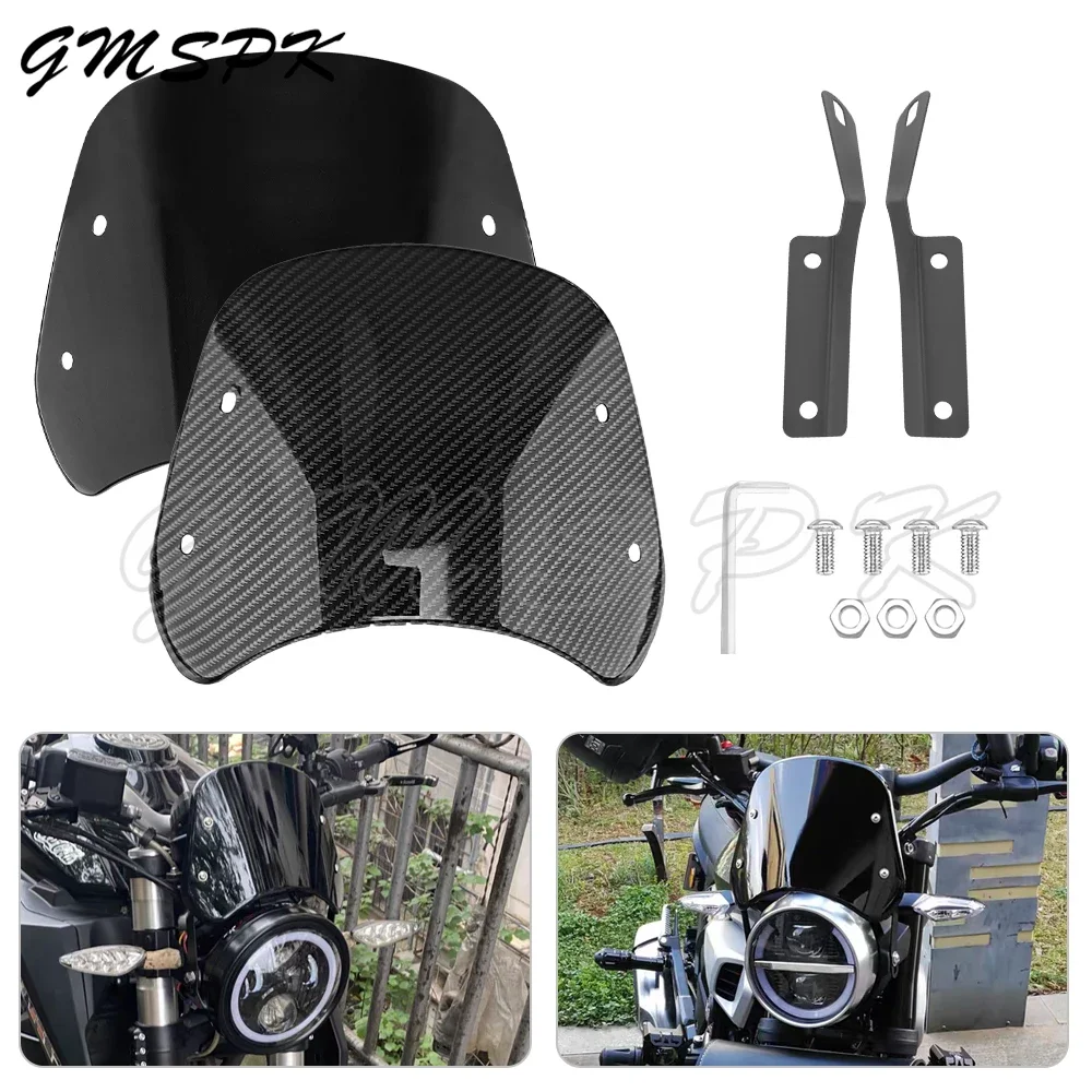 Motorcycle Universal Windscreen Fairing Wind Deflector Windshield ...