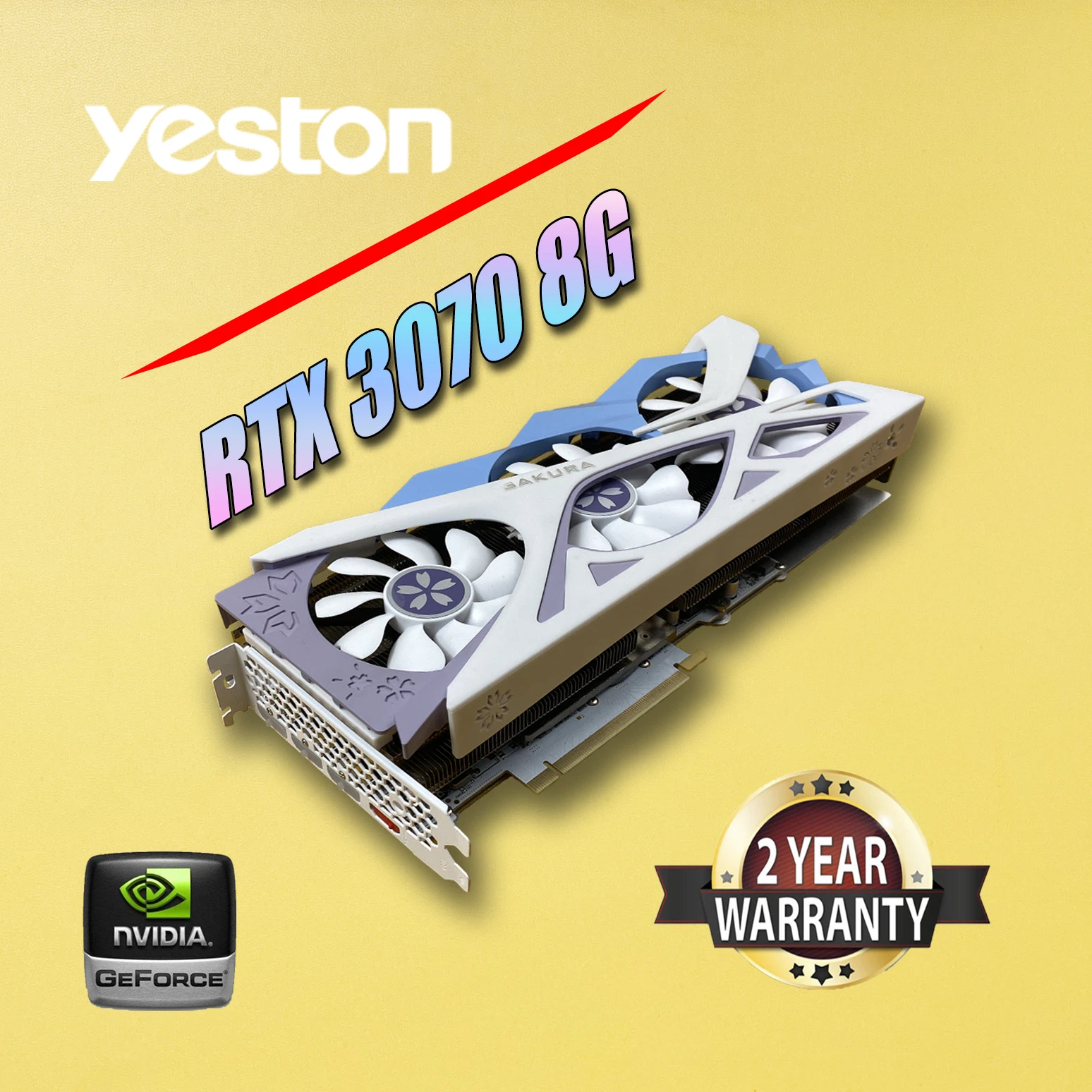 YESTON NVIDIA Graphics Cards RTX3070 8G 320bit PCIE4.0X16 Video Desktop ...