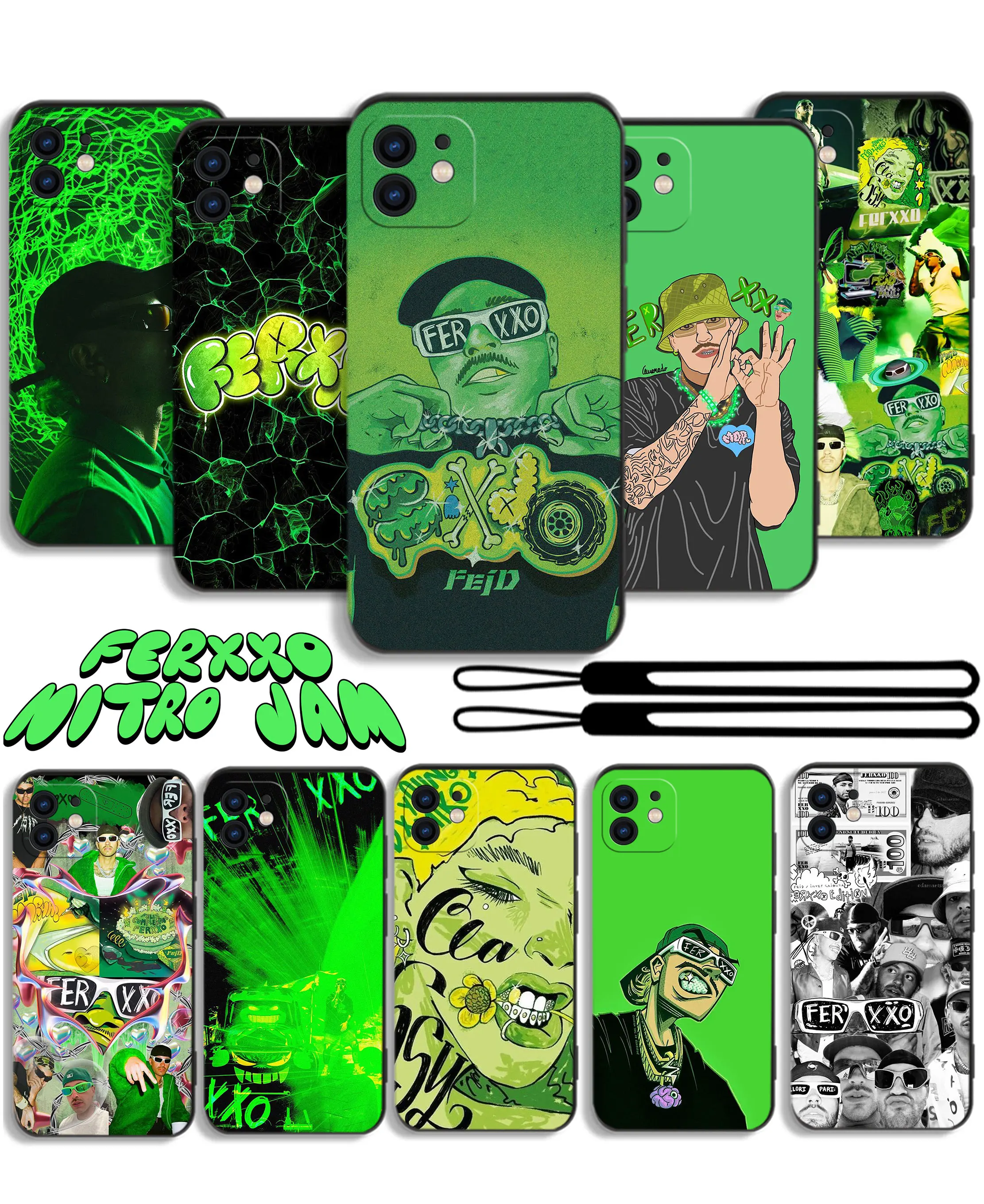 Singer-f-feid-funda-de-tel-fono-Ferxxo-con-correa-de-mano-para-Samsung ...