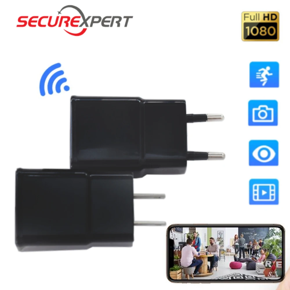 EU/US Plug USB Charger Camcorder 1080P Mini Wifi Camera Video Recorder ...