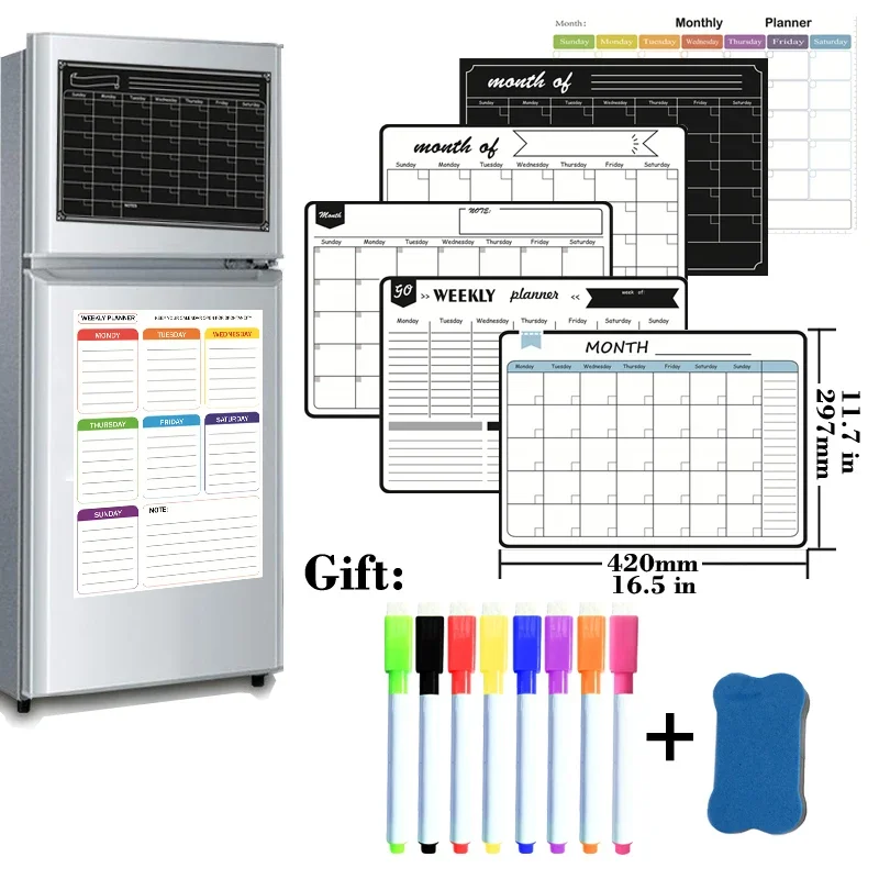 A3-Size-Dry-Erase-Magnetic-Whiteboard-Monthly-Weekly-Planner-Calendar ...