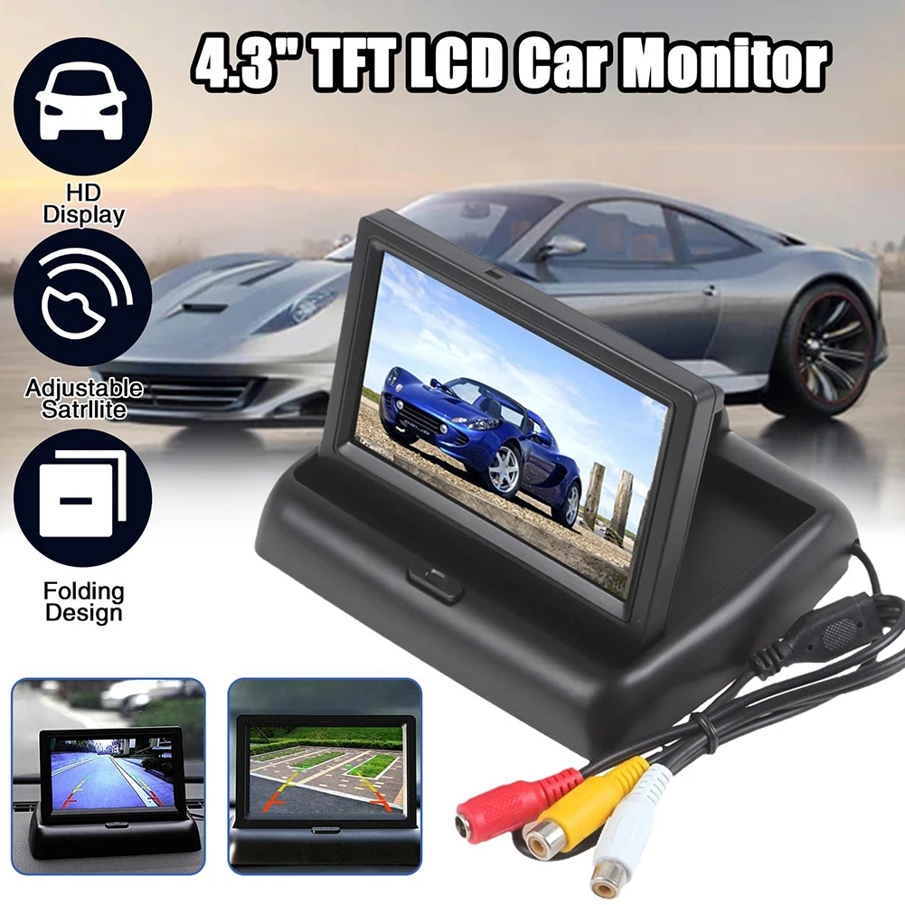 Foldable-Car-Monitor-4-3-Inch-TFT-LCD-Screen-HD-Reversing-Parking ...