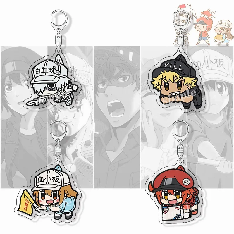 Anime-Figure-Red-Blood-Cell-Platelet-MacrophagesKey-Ring-Transparent ...