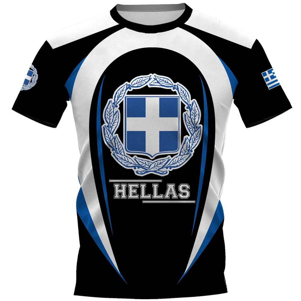 Hellas-T-shirt-For-Men-s-Geometric-Line-Greece-Flag-National-Emblem ...