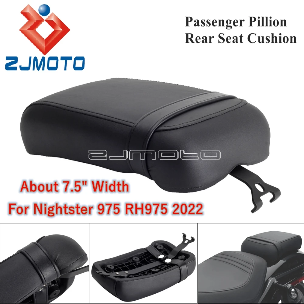 Black Motorcycl Passenger Rear Seat Cushion For Harley Nightster 975 ...