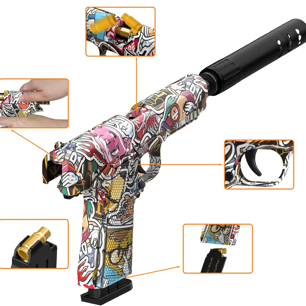 Glock-M1911-Colt-Graffiti-Toys-pistola-de-eyecci-n-de-carcasa-Airsoft ...