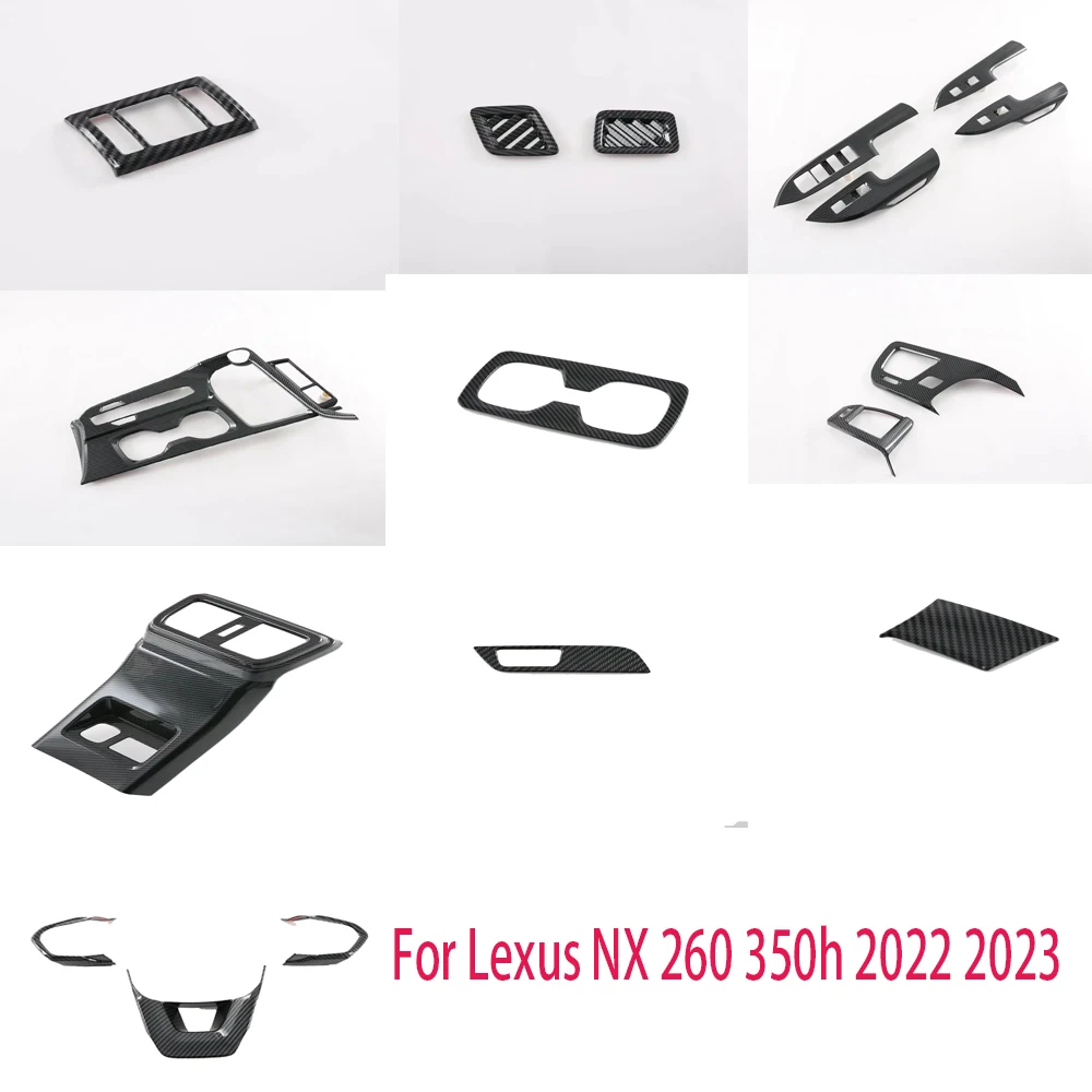 Interior Accessories For Lexus NX 260 350h 2022 2023 ABS Carbon Fiber Interior Mouldings Trim ...