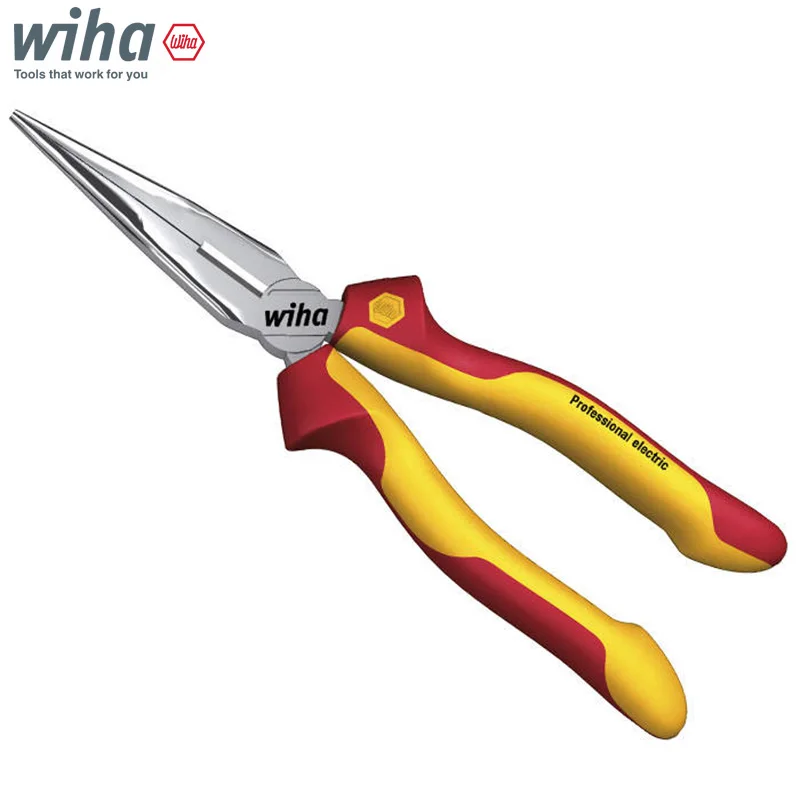 Wiha-26720-1000V-Insulated-Long-Nose-Pliers-160mm-Chromium-Vanadium ...