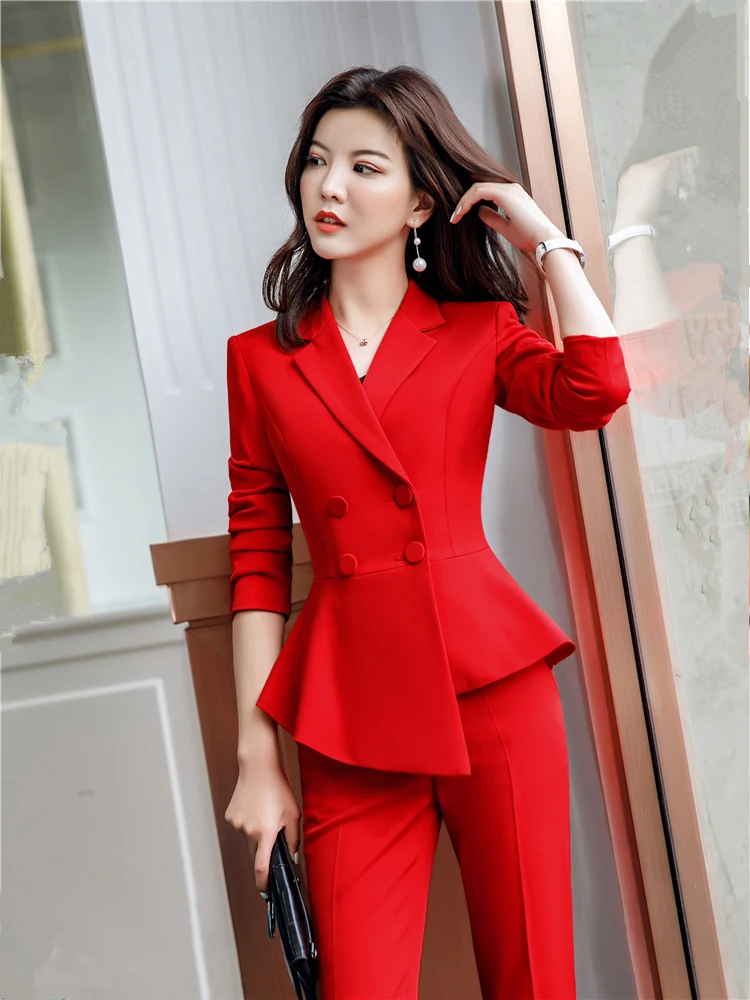 Women-Red-Blazer-Slim-Spring-Autumn-New-Elegant-Office-Lady-Jacket-Work ...