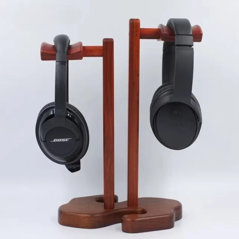 Walnut Wood Headphone Stand Custom AirpodsMax Wooden Dual Headphone ...