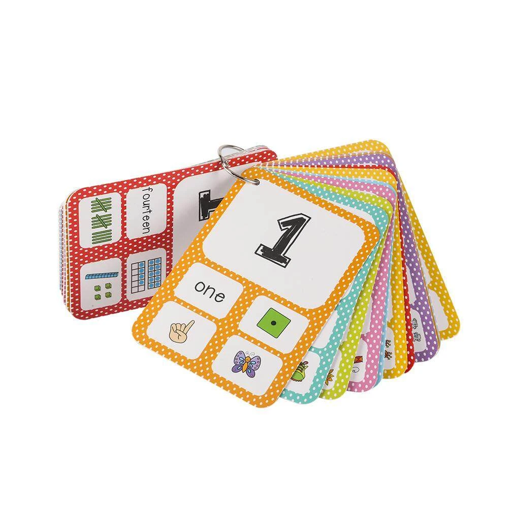 Numbers Cards Learning 1-100 Flashcards Kids Educational Learning Toys ...