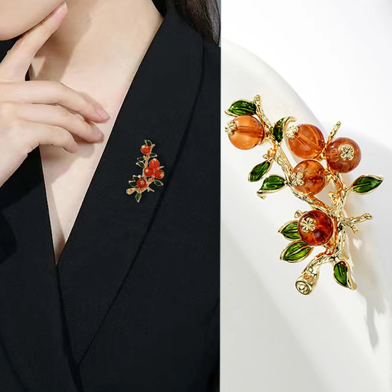 Fashion-Chinese-Style-Persimmon-Brooches-for-Women-Classic-Flower ...