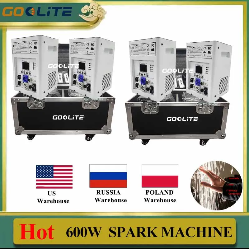 No-Tax-2-Case-4-Cold-Spark-Machine-750W-Firework-Machine-DJ-Remote-Cold ...