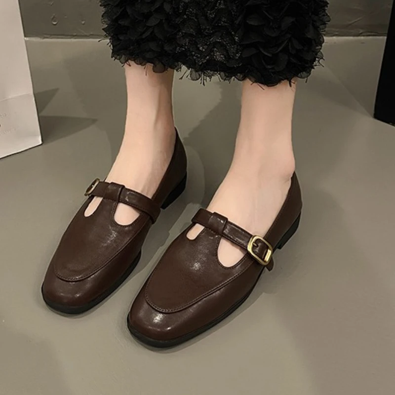2025 New Fashion Women Loafers Ballet Dance Shoes Slip on Cross Strap ...