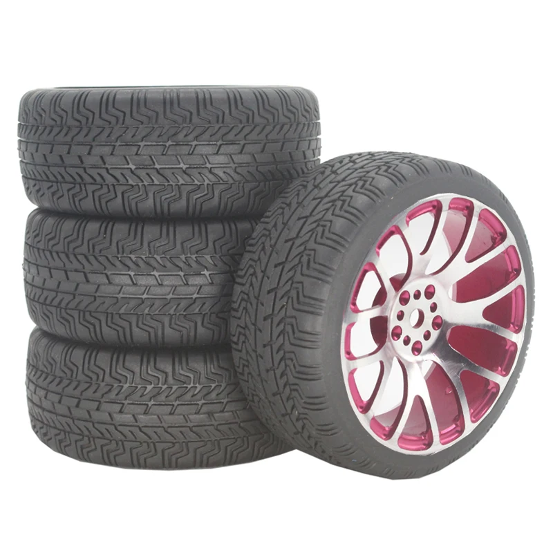 1/10 RC Racing Wheels Tires Metal Wheel Rims Hub12mm Hex for 1:10 RC On ...