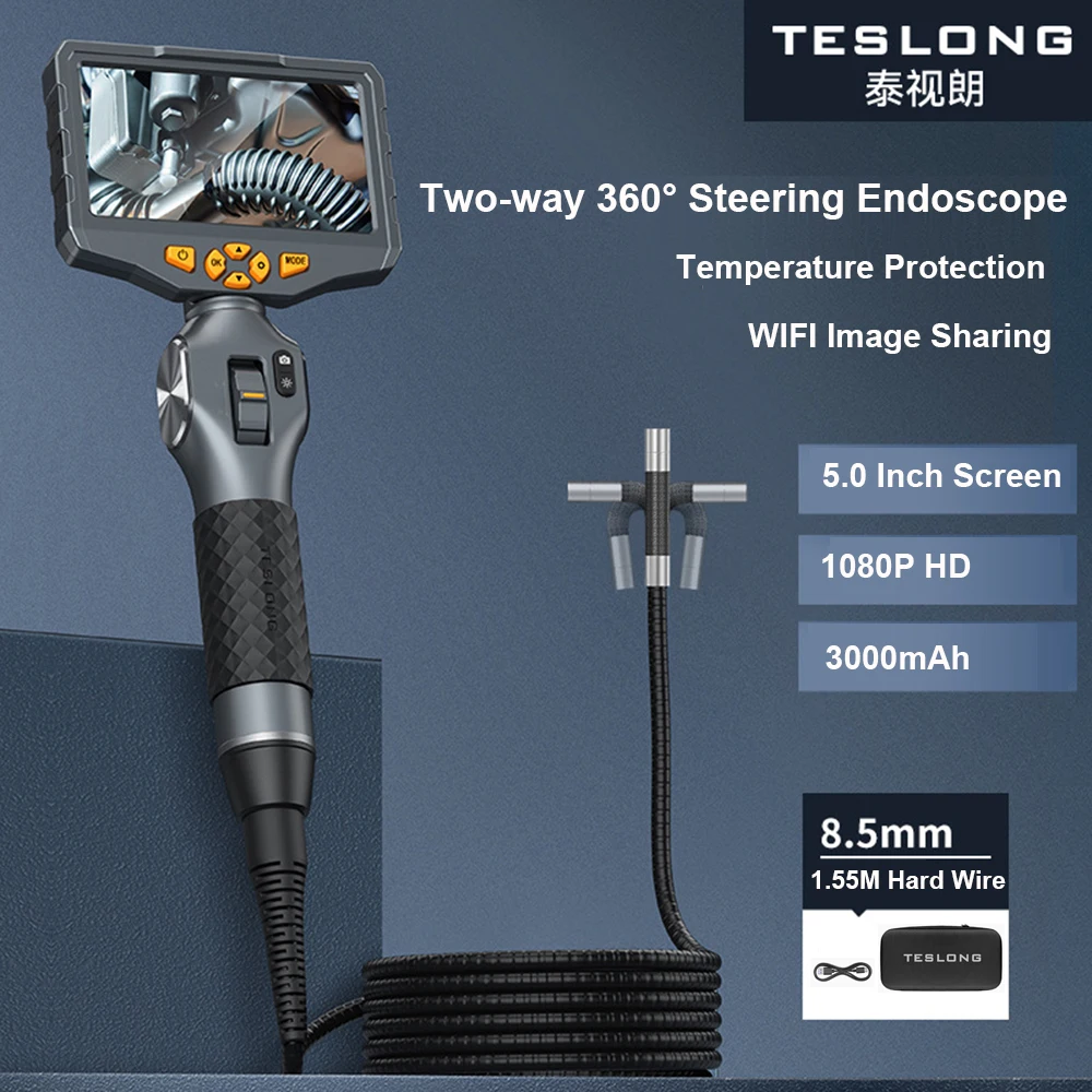 TESLONG-TD500-5-Inch-IPS-Screen-Two-Way-360-Steering-Endoscope-1-55m ...