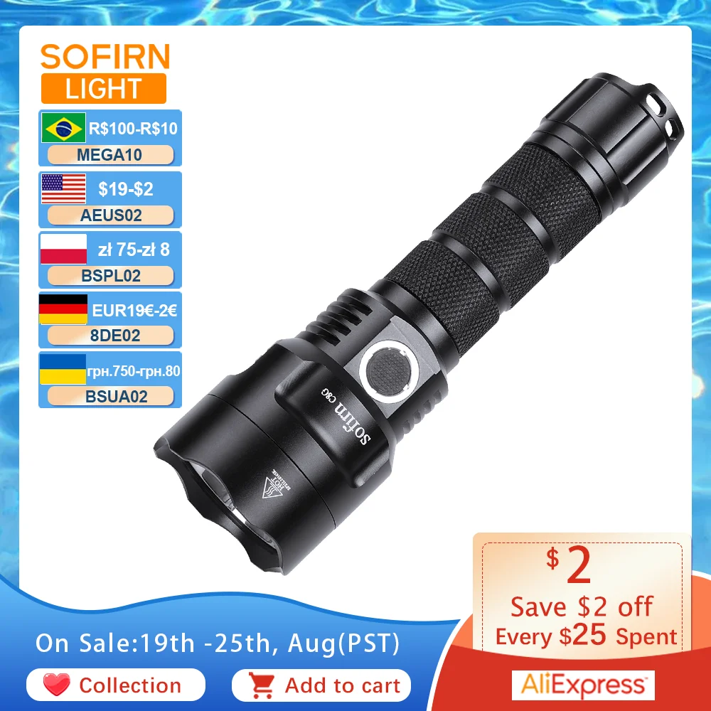 Sofirn-C8G-Powerful-21700-LED-Tactical-Flashlight-SST40-2000lm-18650 ...