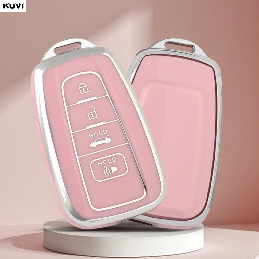 4 Buttons TPU Car Smart Key Case Cover Shell Fob For Toyota CHR Camry ...