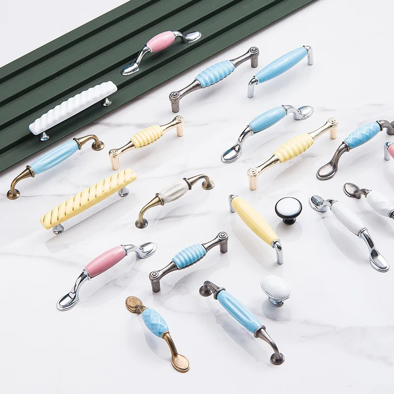 Children-s-Handle-Modern-American-European-Style-Drawer-Gold-Ceramic ...