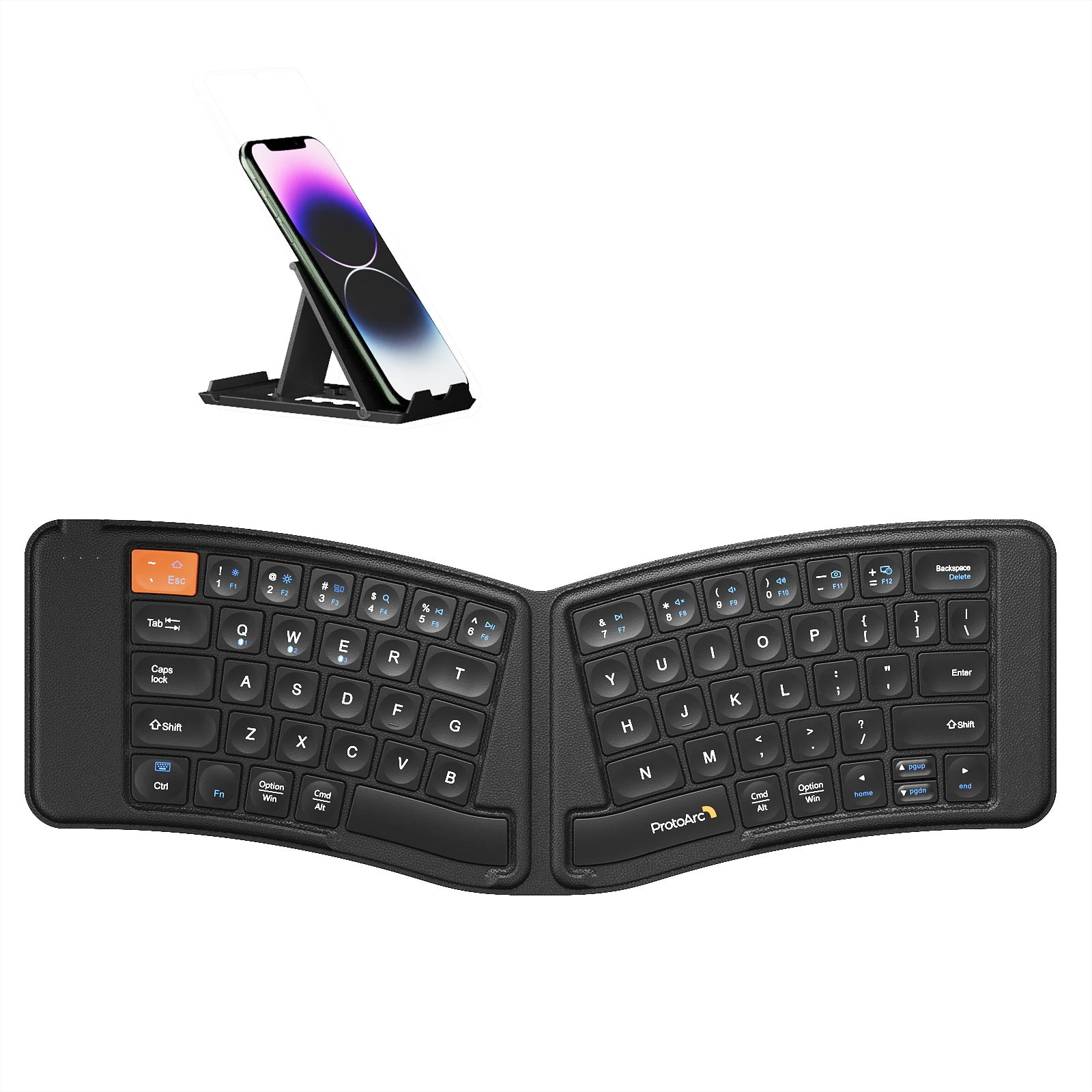 Wireless-Folding-Keyboard-USB-C-Rechargeable-Ultra-Slim-Split-Ergonomic ...