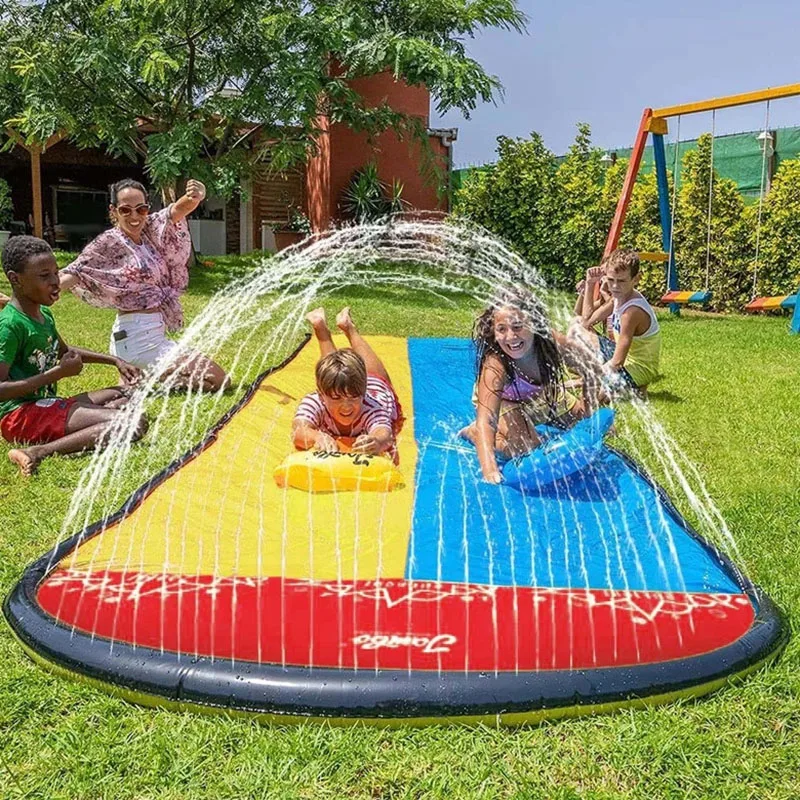 Outdoor-Courtyard-Lawn-Inflatable-Toys-Water-Slide-Summer-Garden-Water ...