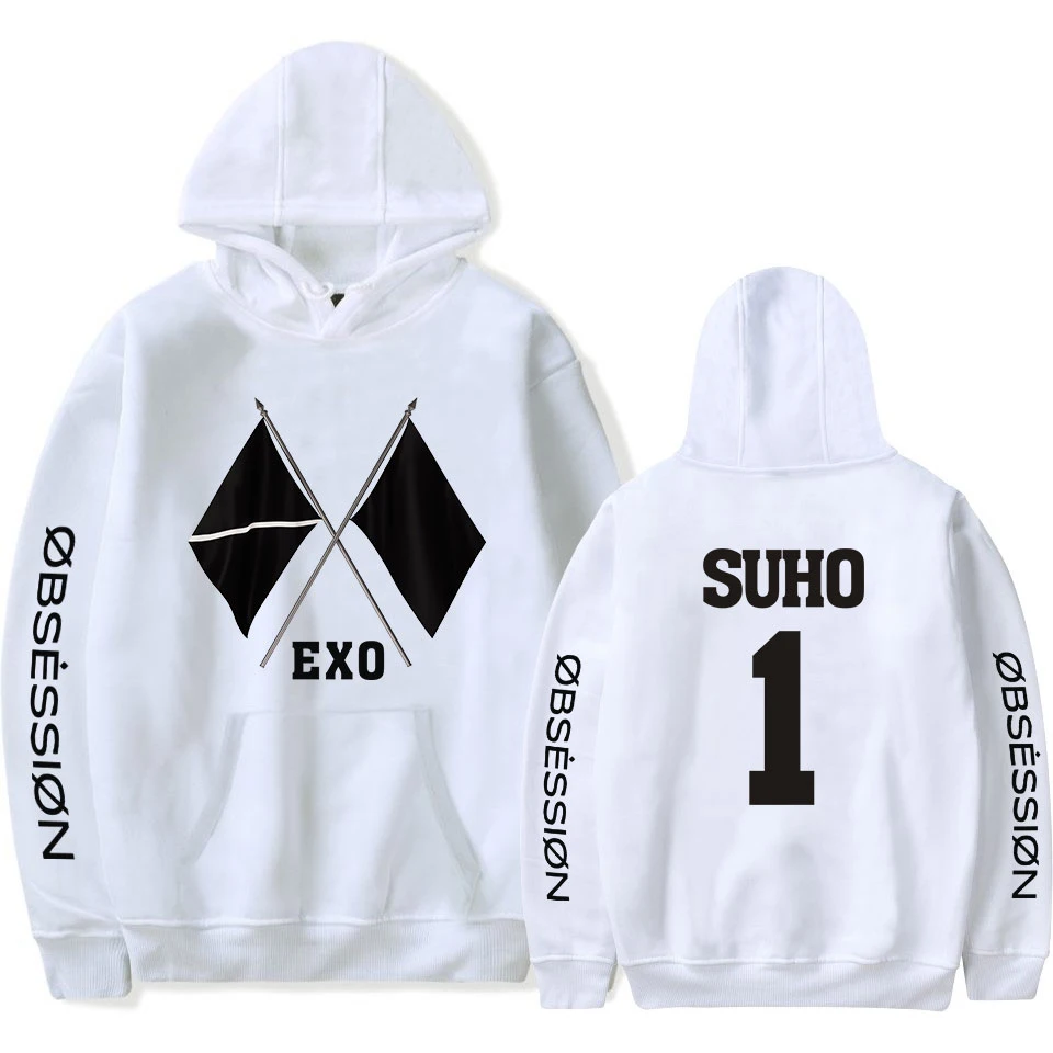 KPOP EXO NEW ALBUM Sixth Album OBSESSION WE ARE ONE EXO Print Hooded ...