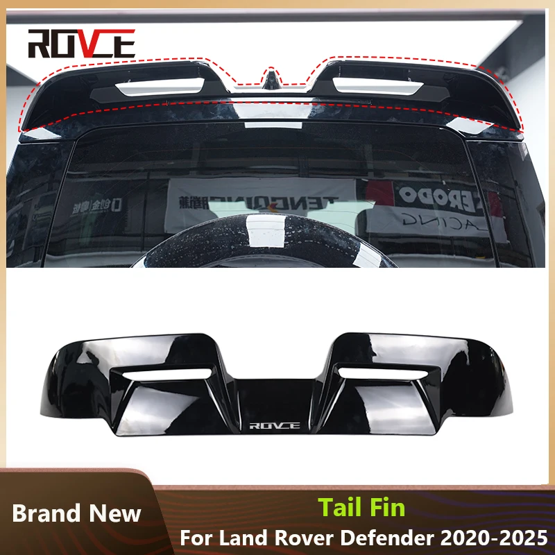 ROVCE Double-hole Spoiler Pasted Roof Rear Wing For Land Rover Defender ...