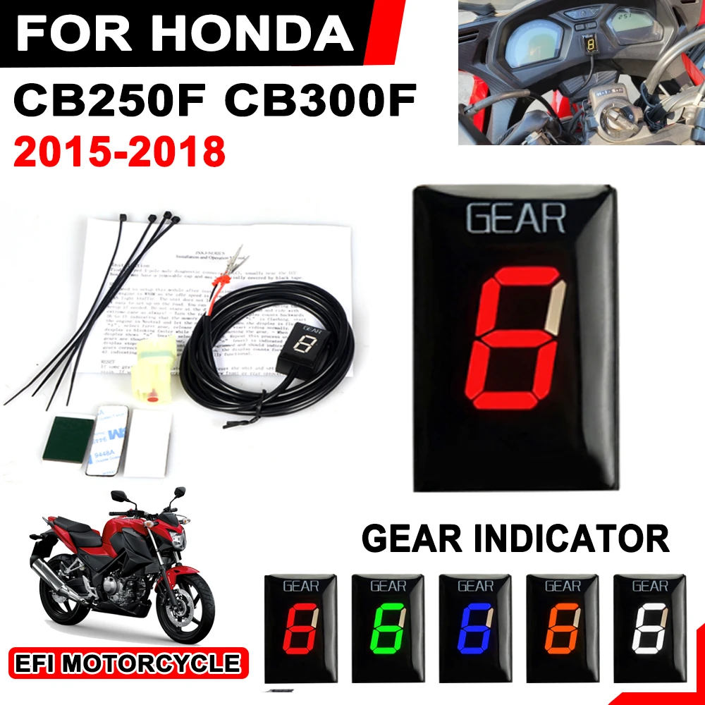 1 6 LED Gear Indicator Speed Gear Display Meter for Honda CB250F 2015 ...