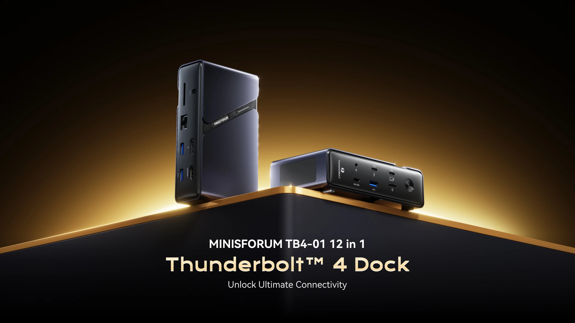 MINISFORUM TB4-01 12 in 1 Thunderbolt 4 Docking Station Intel JHL8440 2 ...