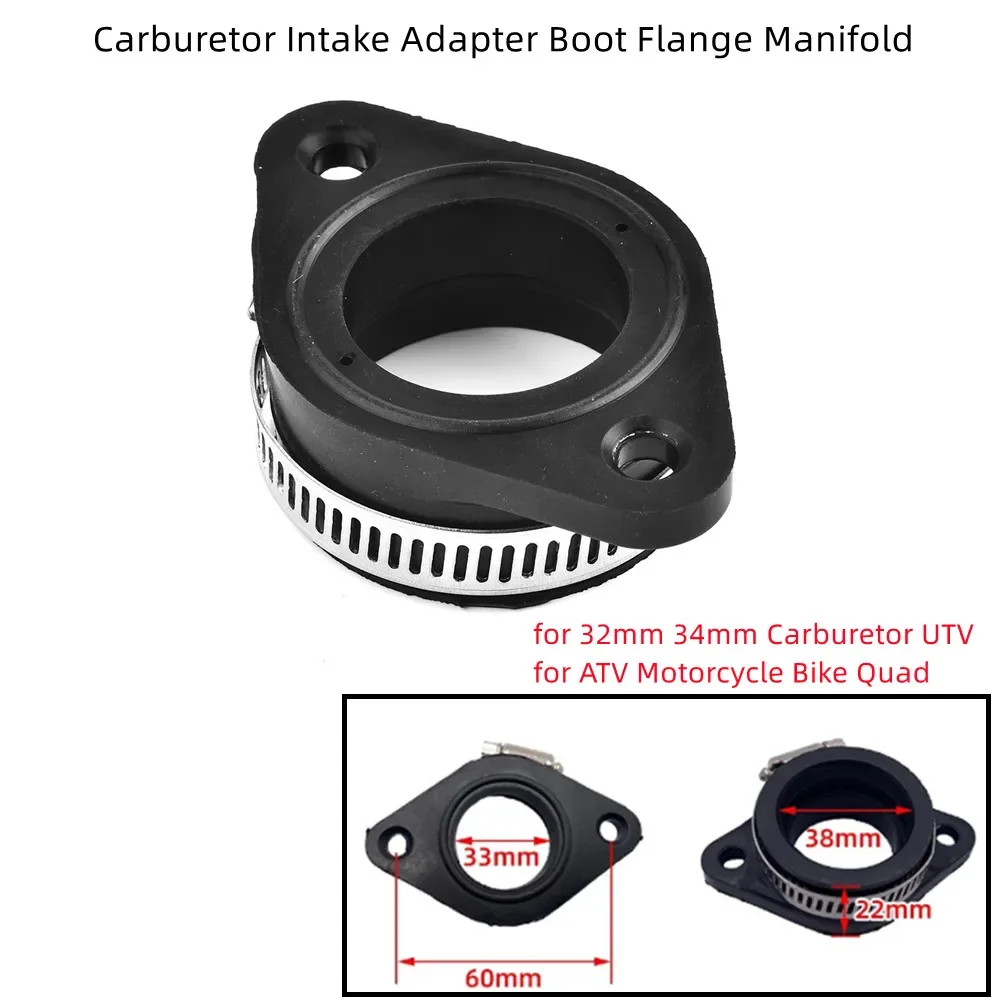 32mm 34mm Carb Flange Intake Adapter Manifold Boot For Mikuni 30-34 ...