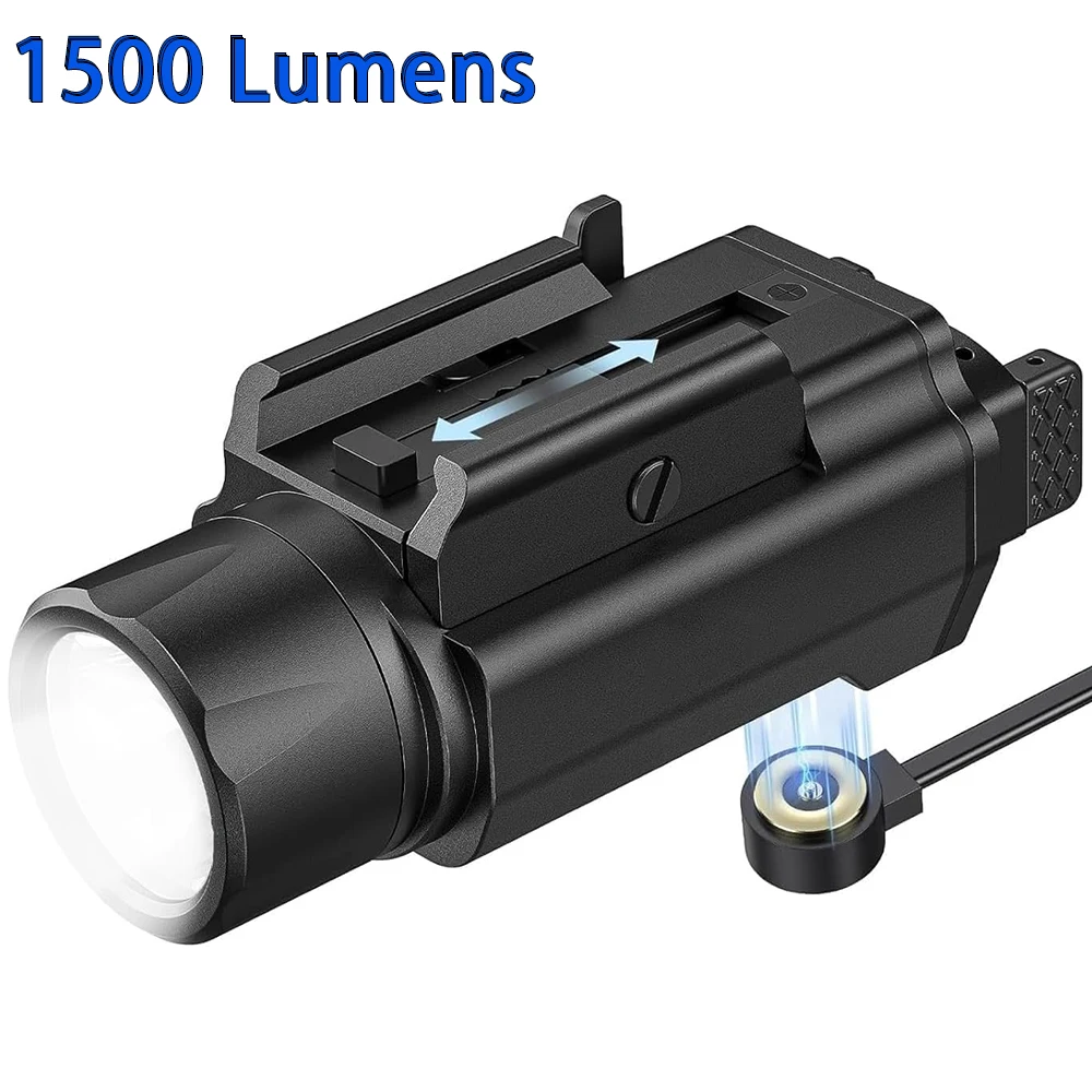 1500-Lumens-Compact-Pistol-Flashlight-Strobe-Tactical-Weapon-Gun-Light ...